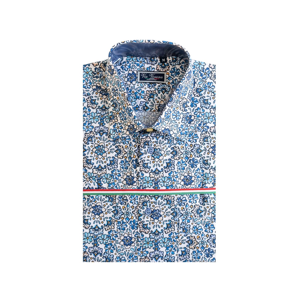 Via Verona – Floral Pattern Shirt – Short Sleeve - Eurostyle