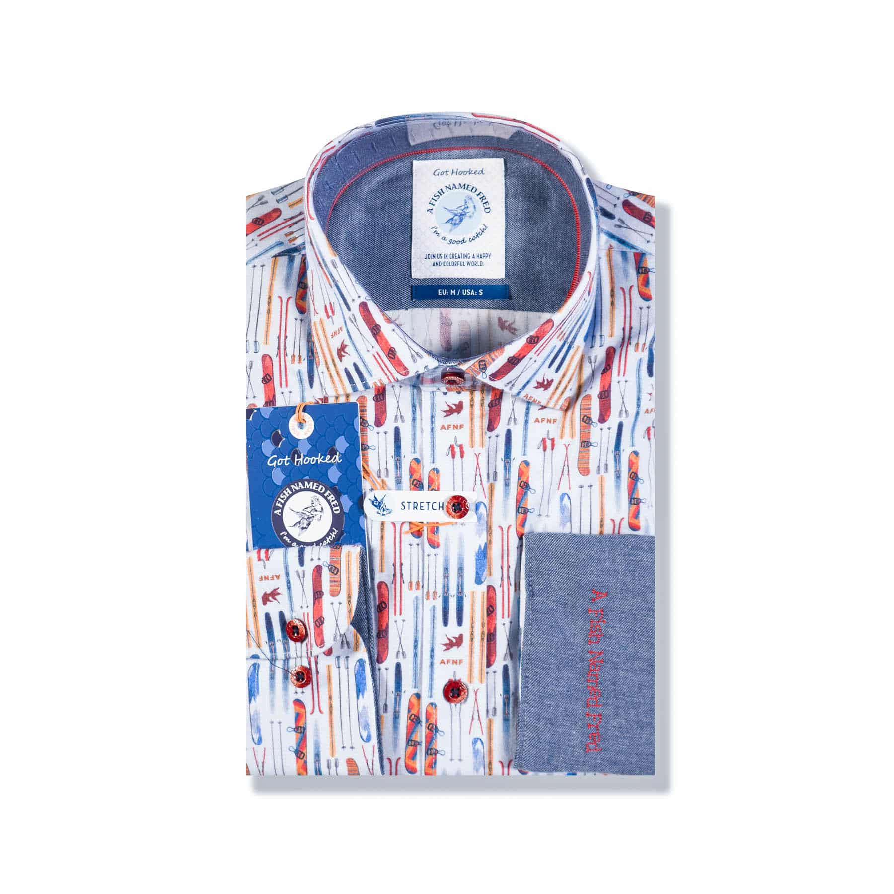 Fish Named Fred – Print Dress Shirt – Ski - Eurostyle
